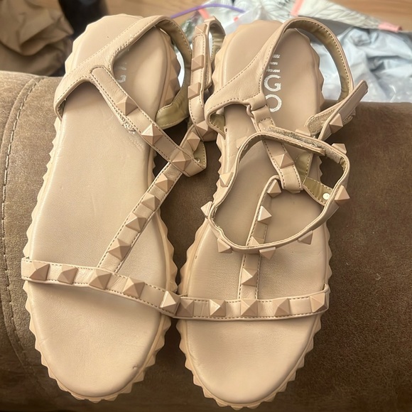 EGO | Shoes | Ego Womens 6 Sandals Gladiator Flat Studs Studded Leather ...